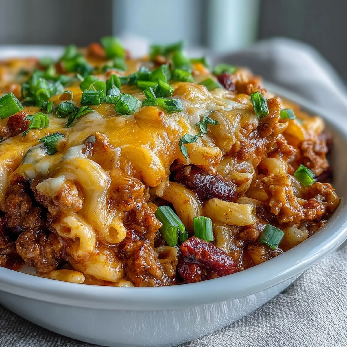 Creamy Baked Turkey Chili Mac with Zesty Ranch Seasoning
